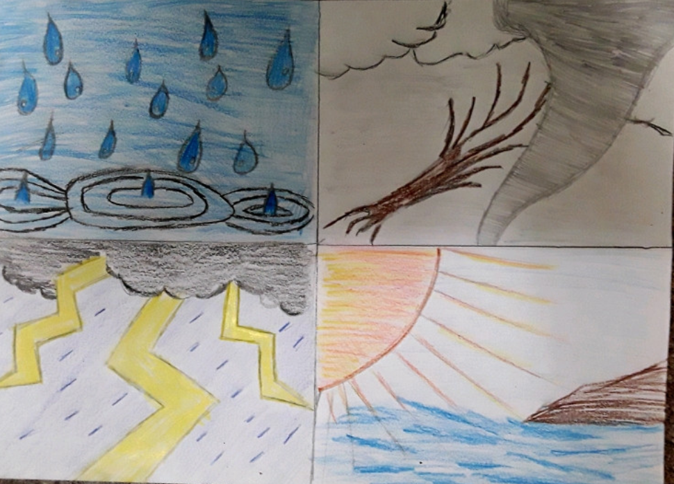 Weather Art - years 5 and 6 - Pakeman Primary School