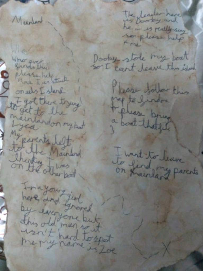 Message In A Bottle - years 5 and 6 - Pakeman Primary School