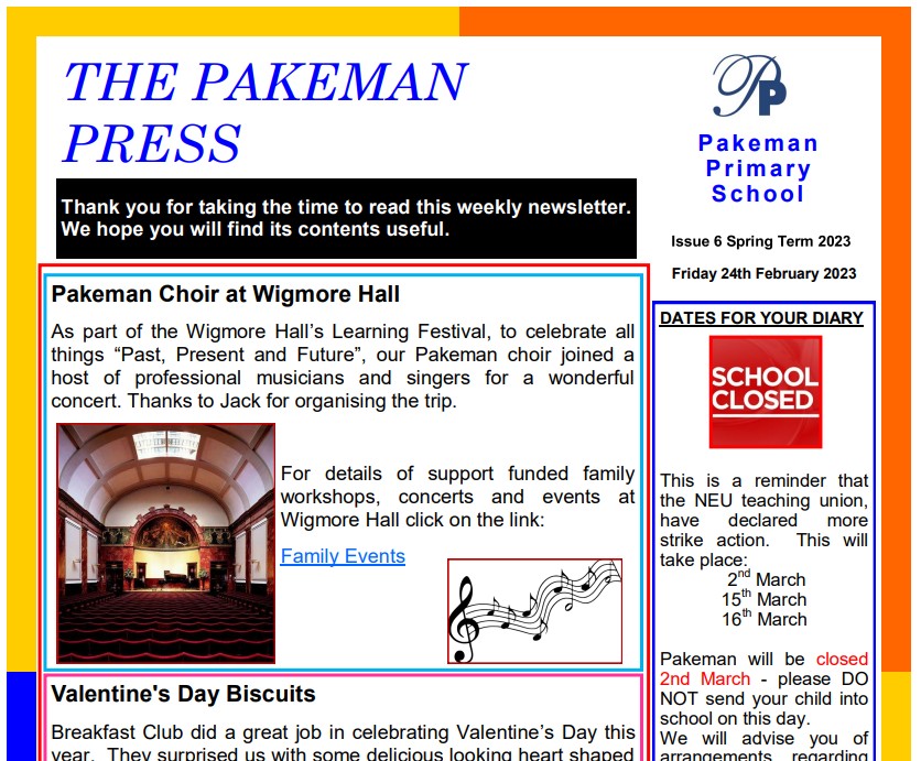 Spring Issue 6 - Pakeman Primary School