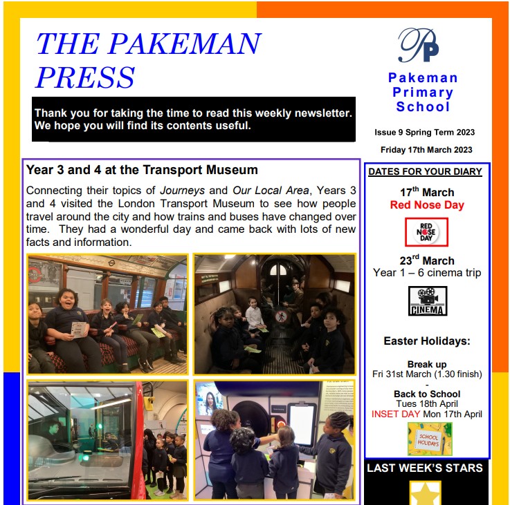 Spring Issue 9 - Pakeman Primary School