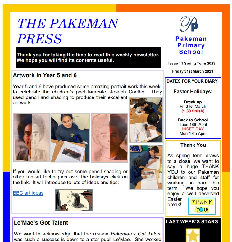 Spring Issue 11 - Pakeman Primary School