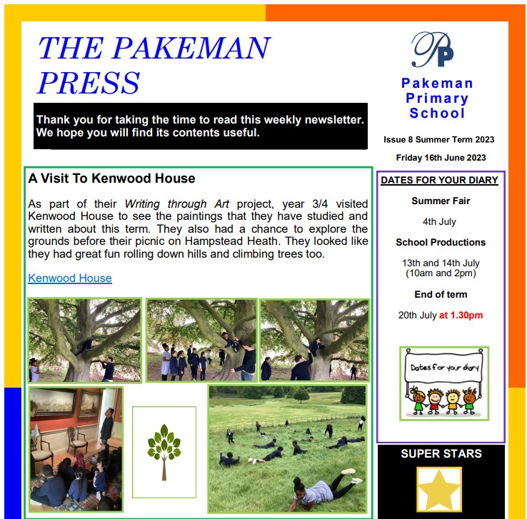 Summer Issue 8 - Pakeman Primary School