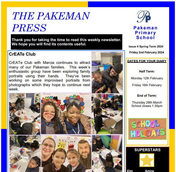 Spring Issue 4 - Pakeman Primary School