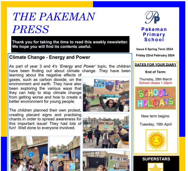 Spring Issue 6 - Pakeman Primary School