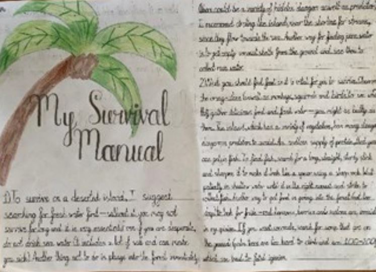 Year 5 and 6 write survival manuals for Kensuke’s Kingdom! - Pakeman ...